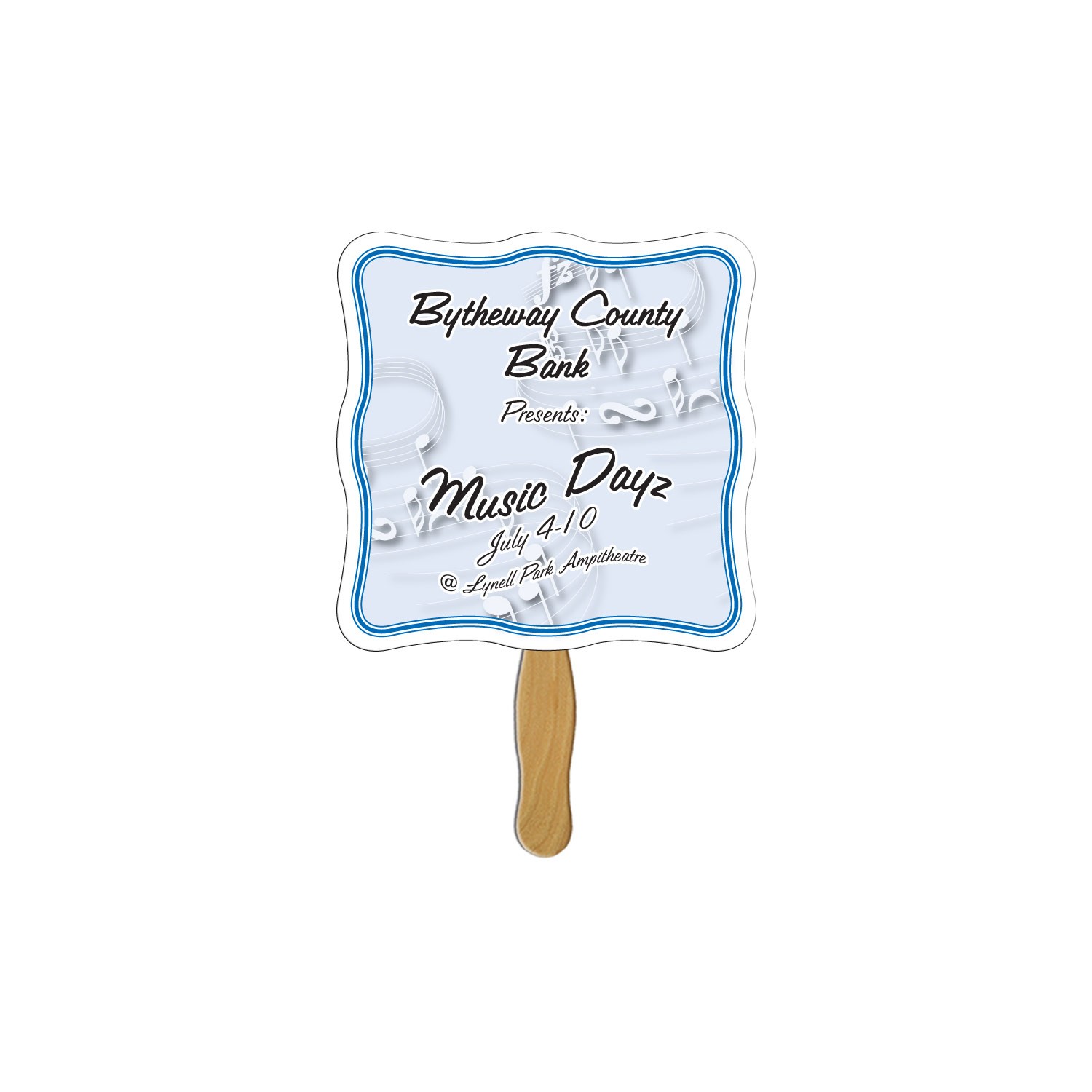 BF-125 Wavy Square Hand Fan