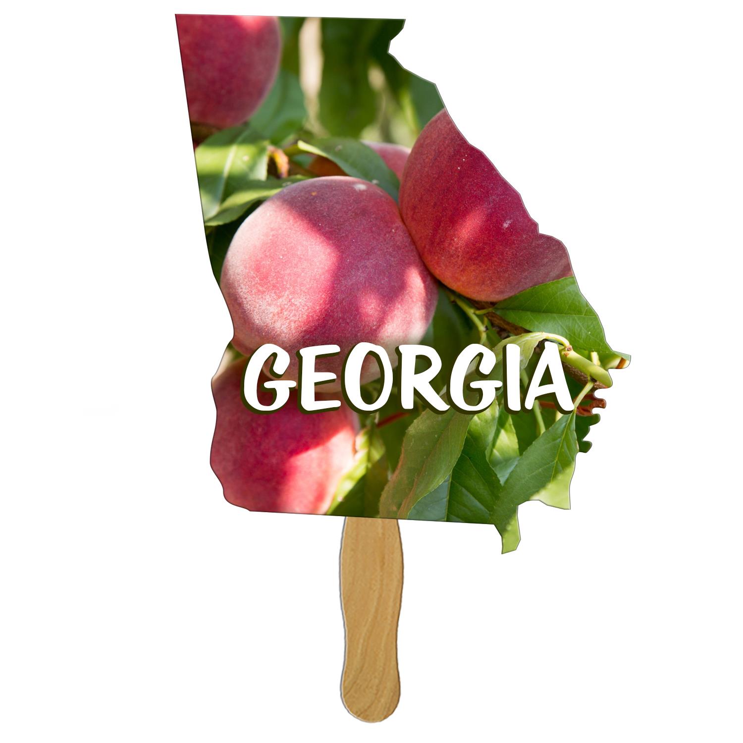 BF-GA Georgia State Shape Hand Fan