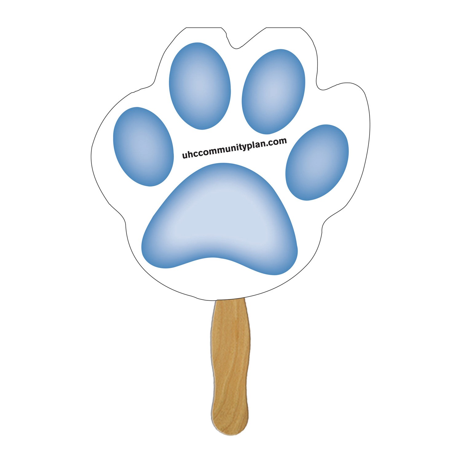 DSWF-30 Paw Sandwiched Hand Fan Full Color