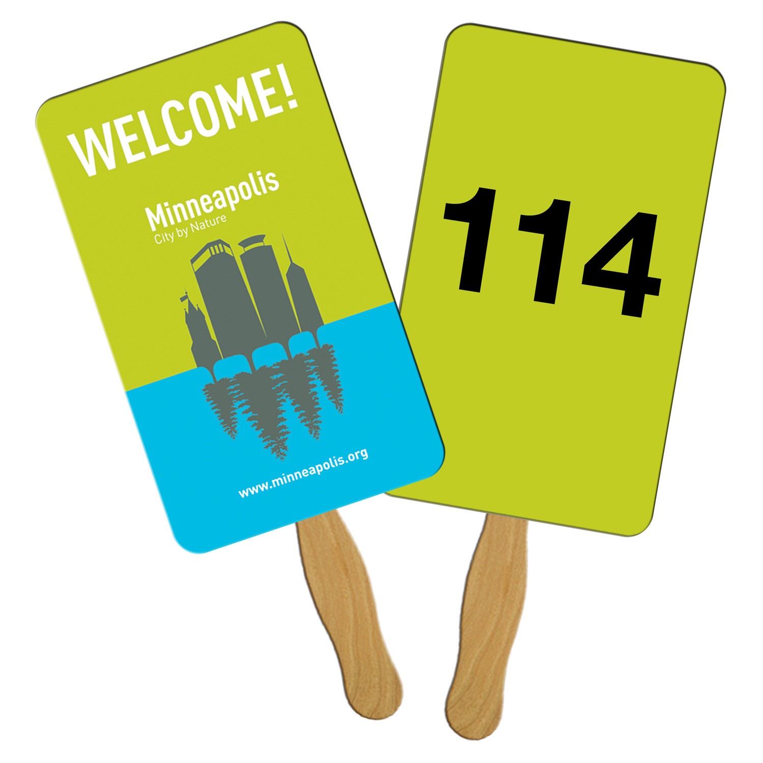DSWFA-4 Rectangle Auction Sandwiched Hand Fan Full Color
