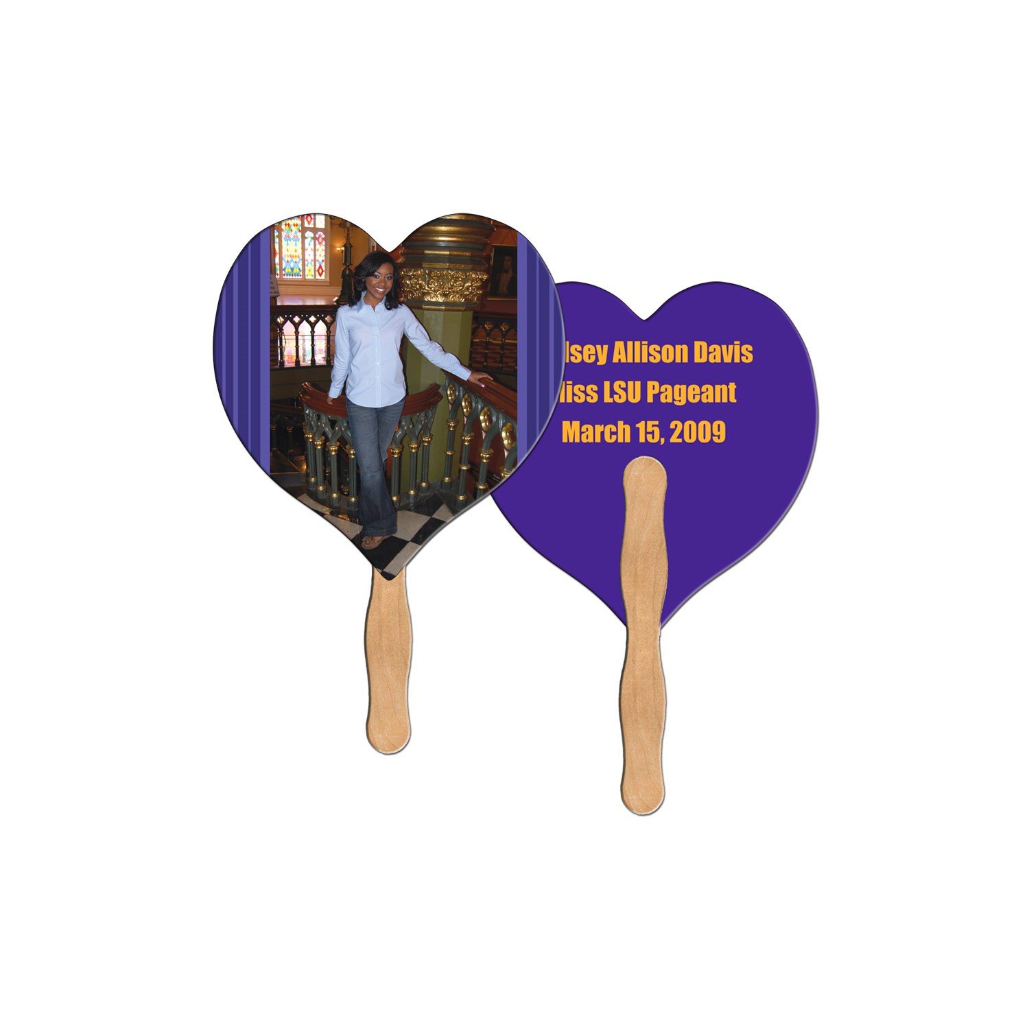 FLF-10 Heart Fast Hand Fan (2 Sides) 1 Day