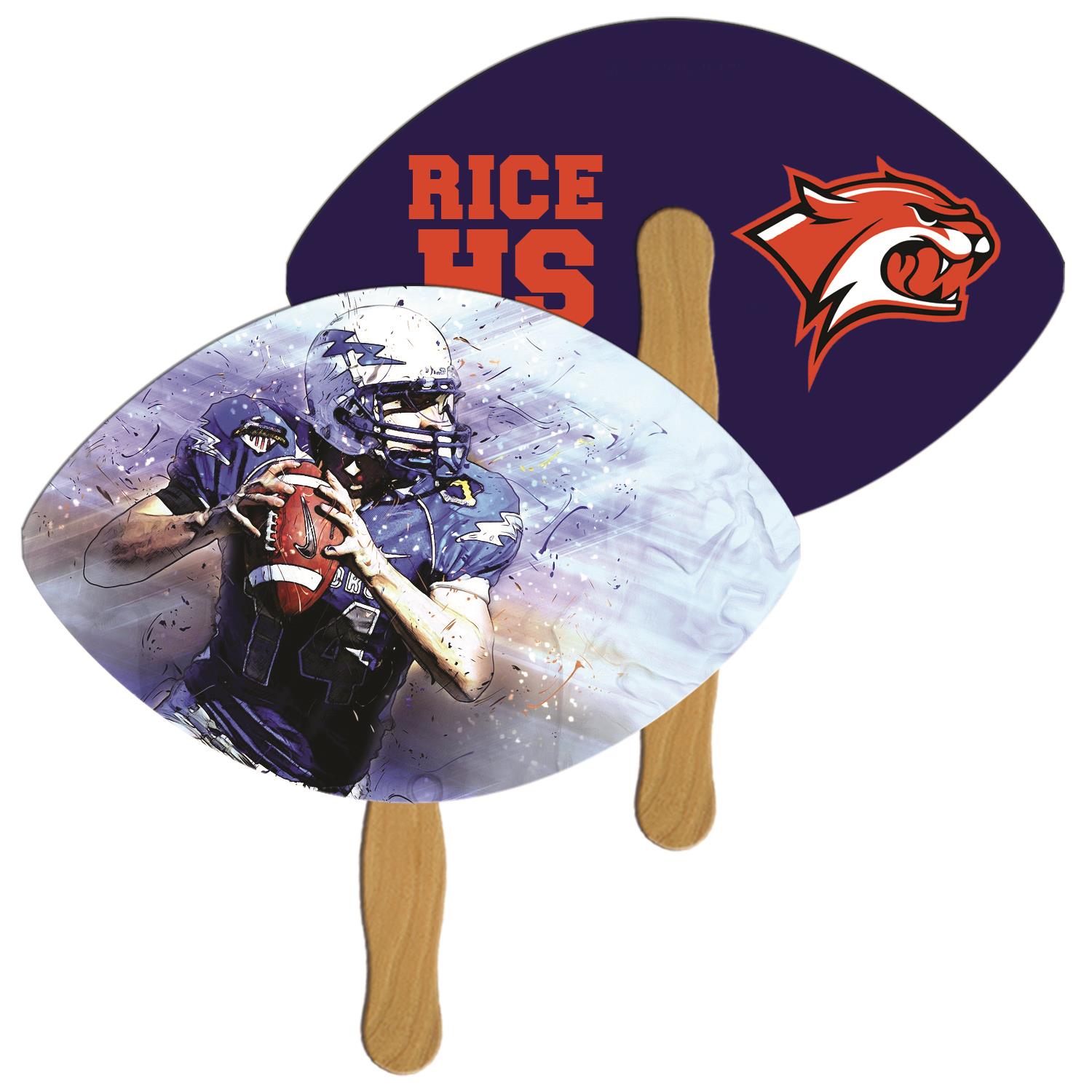 FLF-144 Football Fast Hand Fan (2 Sides) 1 Day