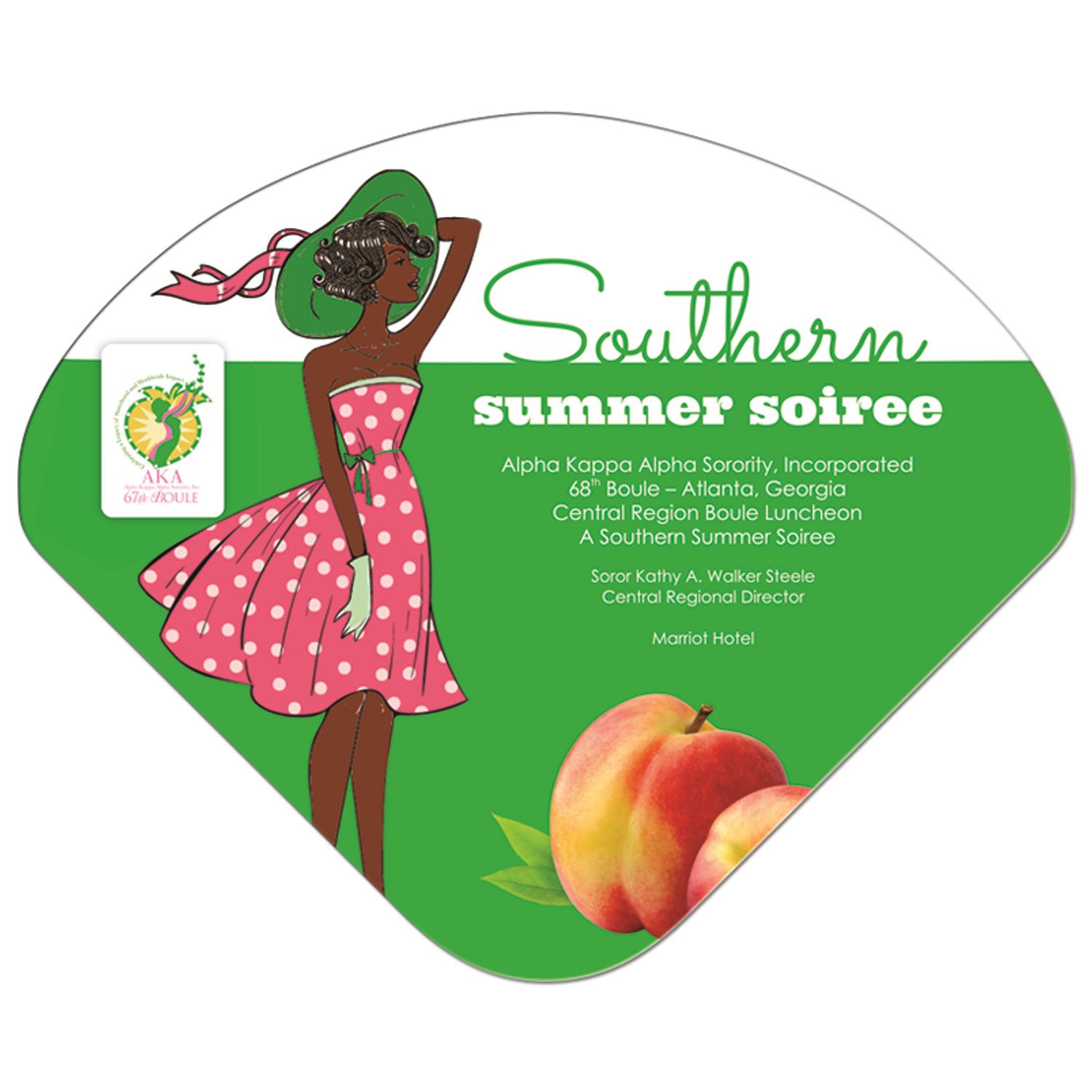 HLF-18 Seashell Hand Fan Full Color (2 Sides)