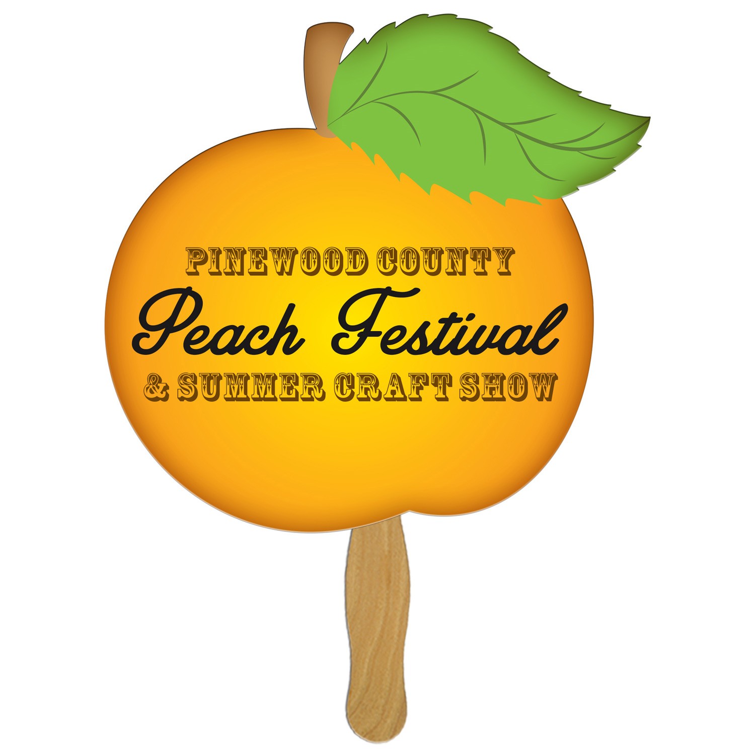 LF-141 Peach Hand Fan Full Color (2 Sides)