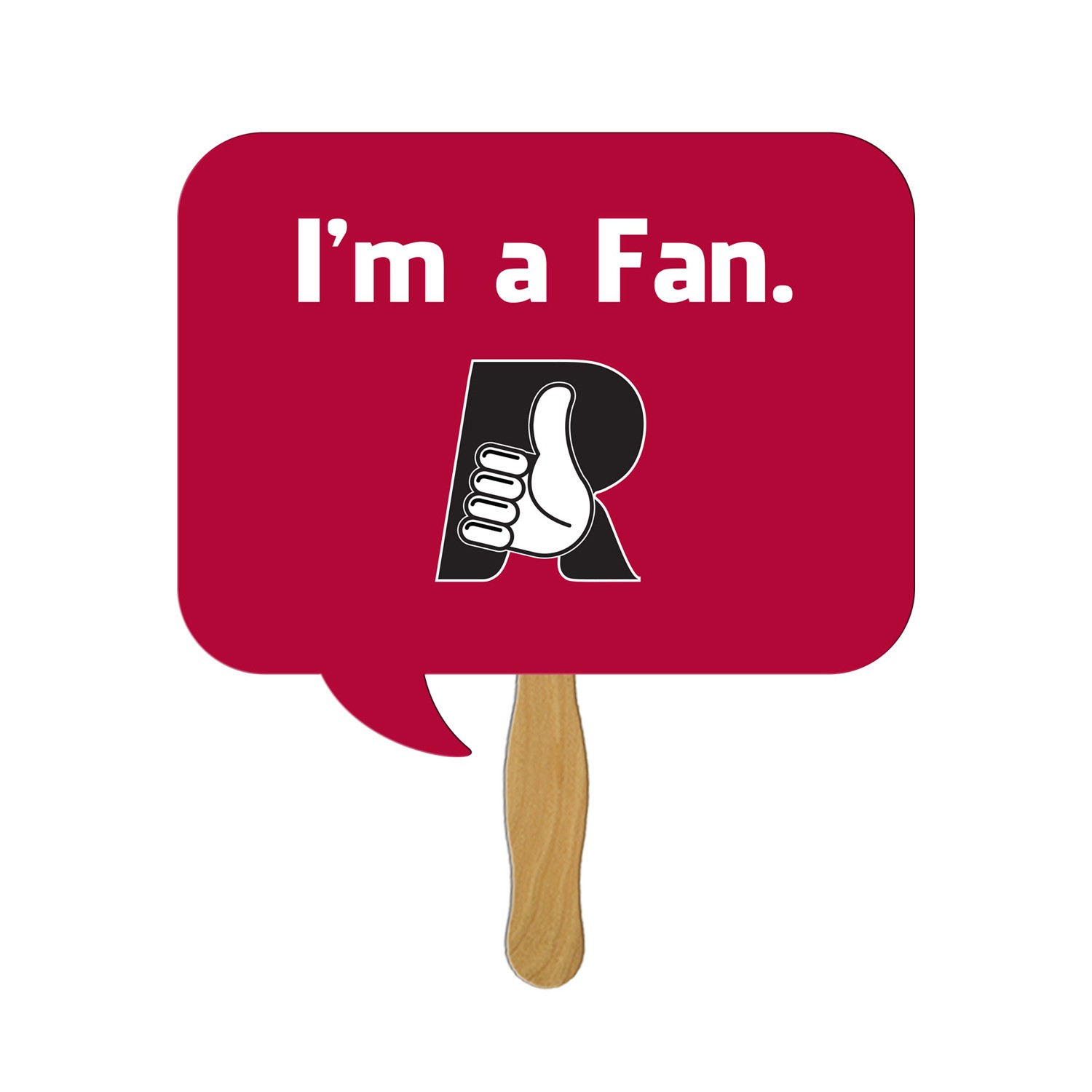 LFX-114 Square Thought Bubble Hand Fan Full Color (1 Side)
