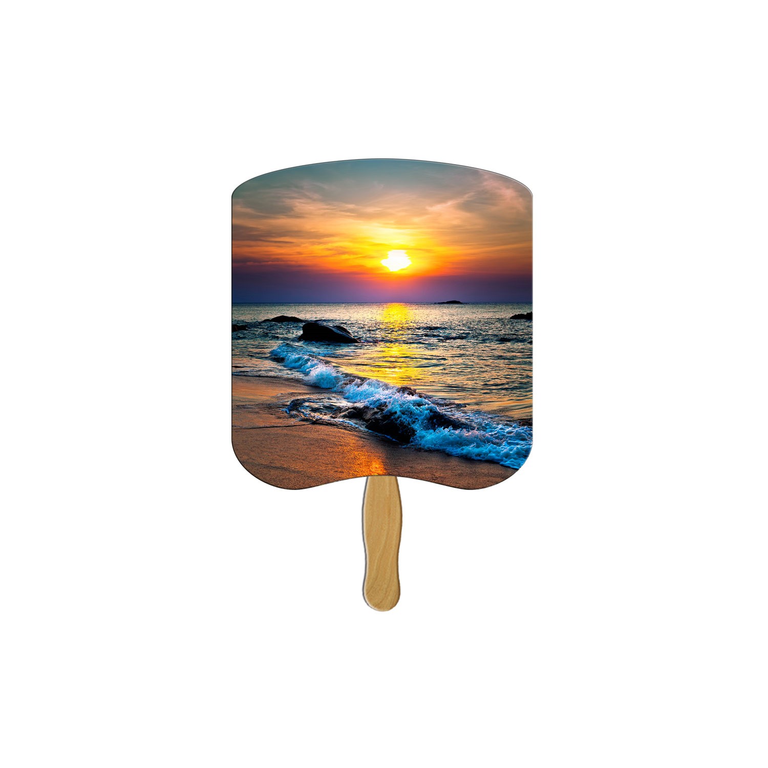 RF-926 Sunset Hand Fan Stock Graphic