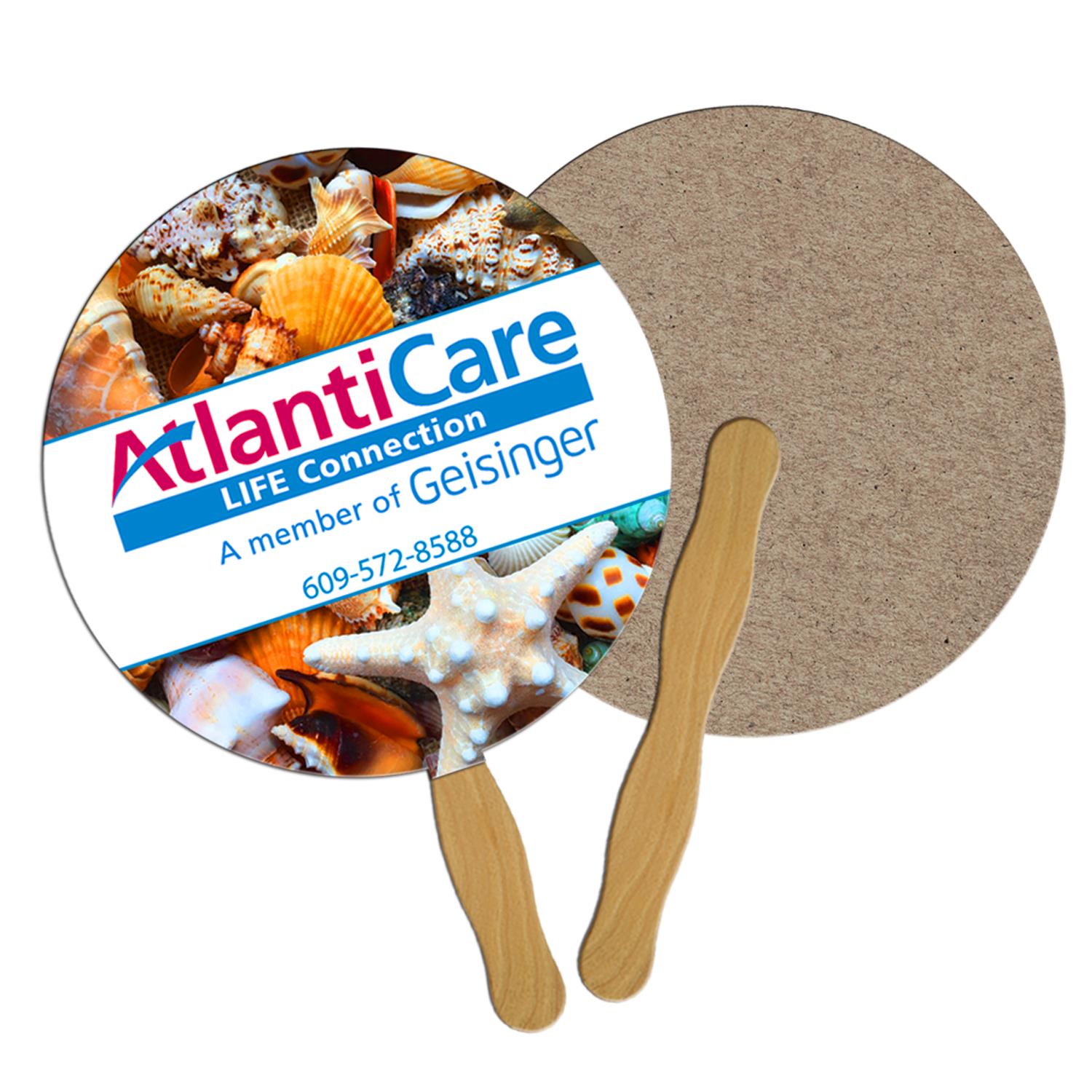 RS-6 Round Recycled Hand Fan