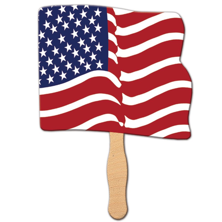 SWF-15 Flag Sandwiched Hand Fan
