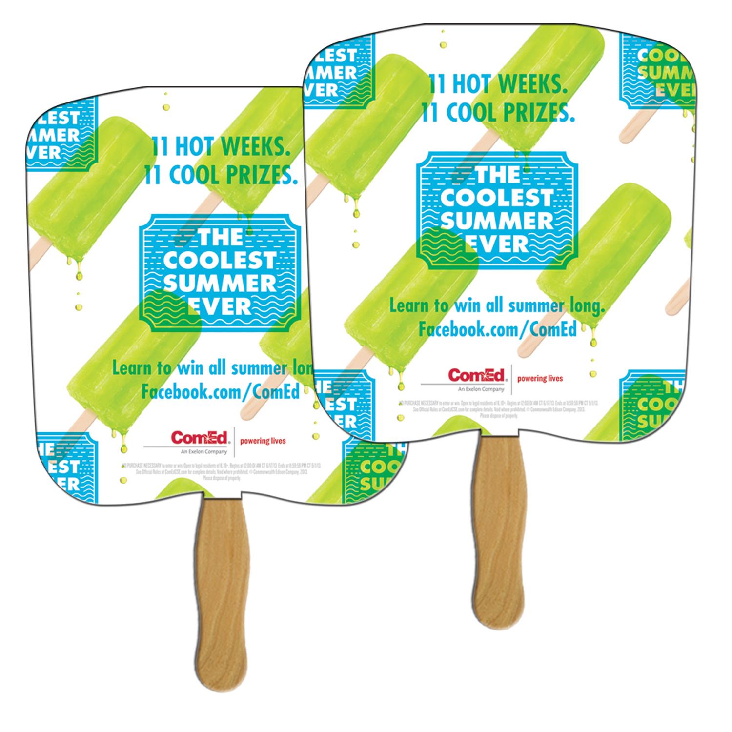 SWF-7 Bread Slice Sandwiched Hand Fan