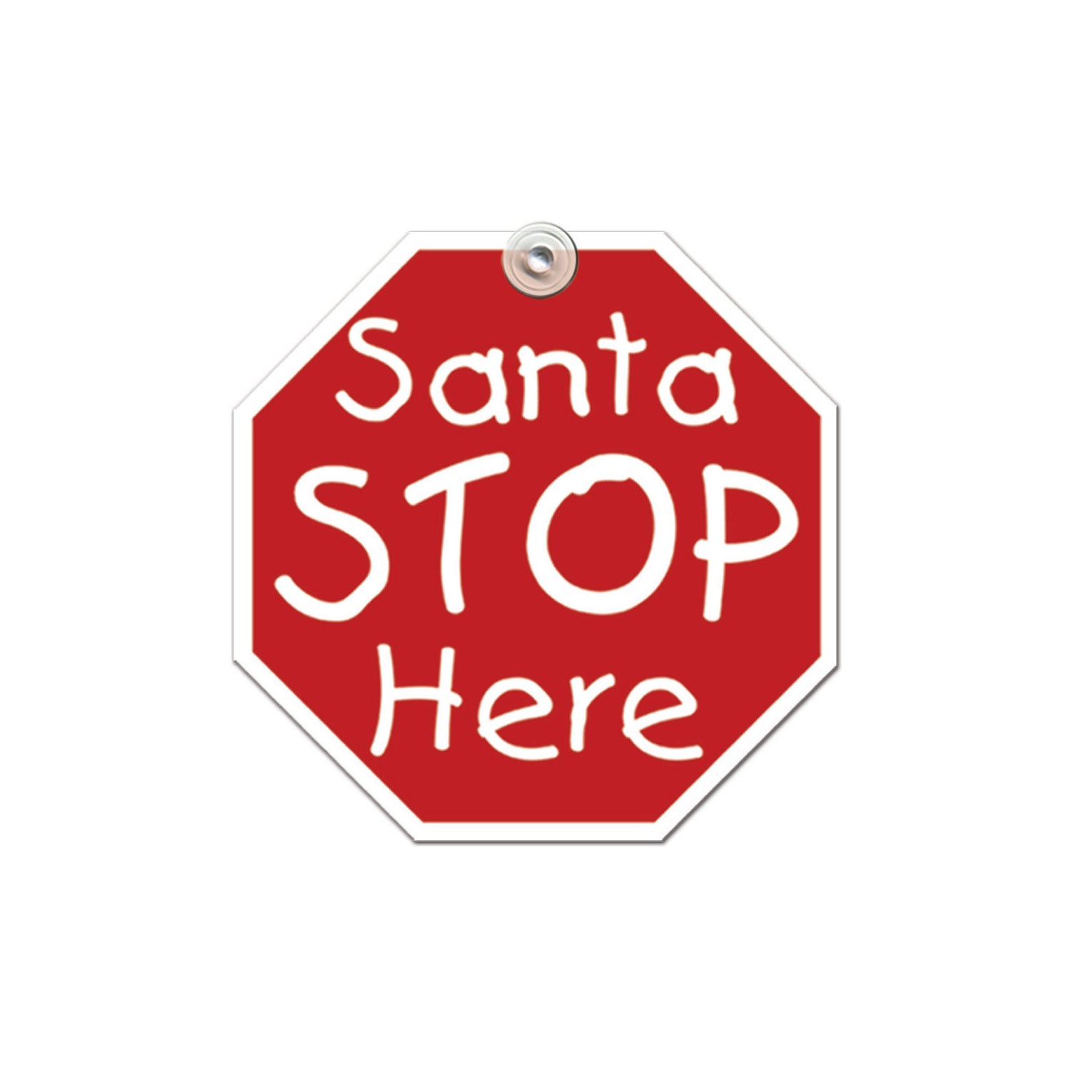 WS-8HOL Santa Stop Window Sign