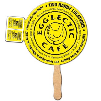 CF-5 Round Coupon Hand Fan